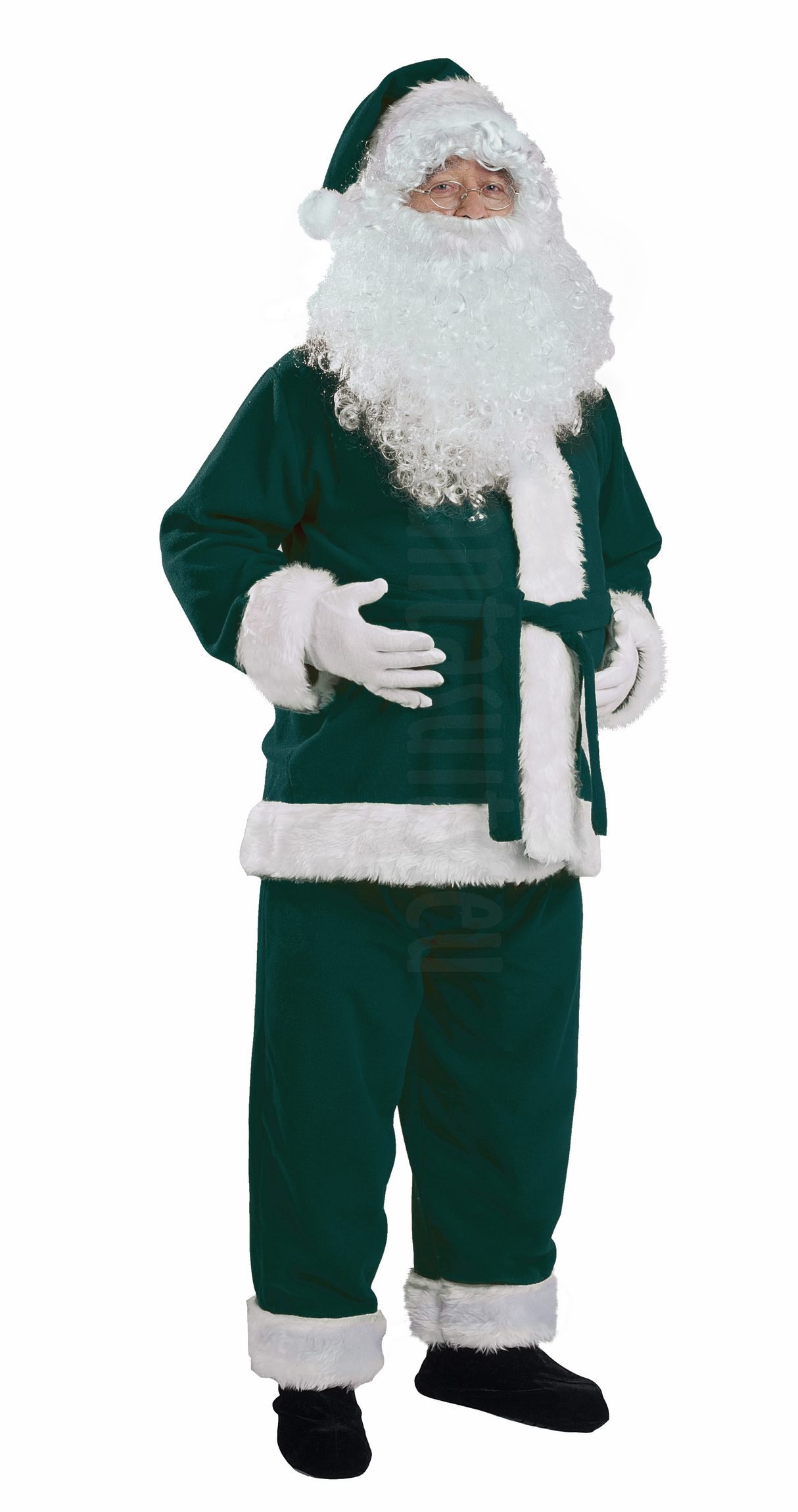 Dark green Santa suit - jacket, trousers and hat - Santa Suits Dark green Santa suit - jacket, trousers and hat - Santa Suits